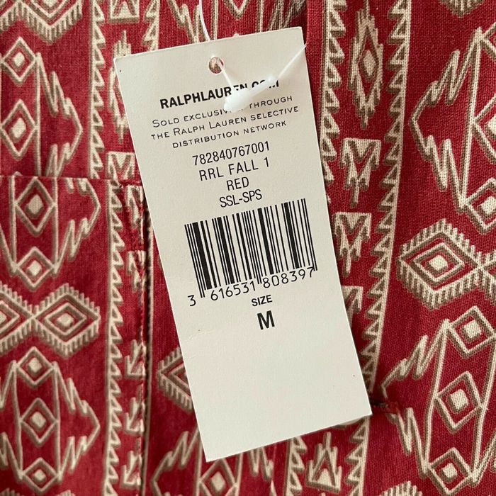 RRL Ralph Lauren Western Vintage Navajo Bandana Print Camp Shirt NEW | Grailed