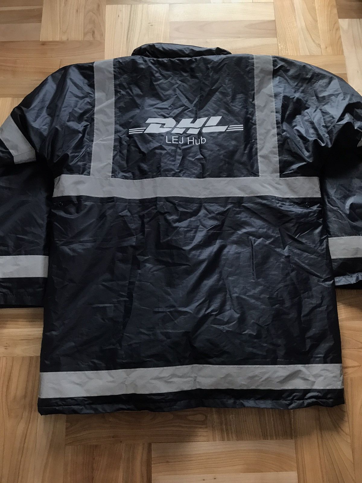 Dhl × Rare × Vintage Dhl reflective heavy jacket | Grailed