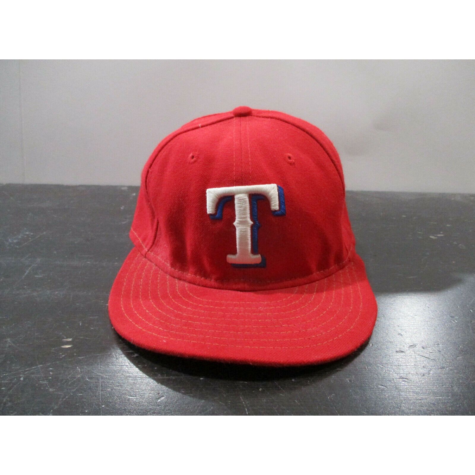New Era Texas Rangers Hat Cap Fitted Mens 7 1/4 Red White New Era ...