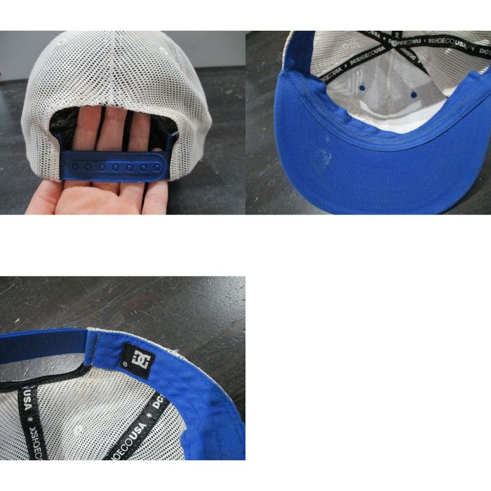 Dc DC Skateboard Hat Cap Snap Back Blue White Skater Trucker Mesh Mens ...