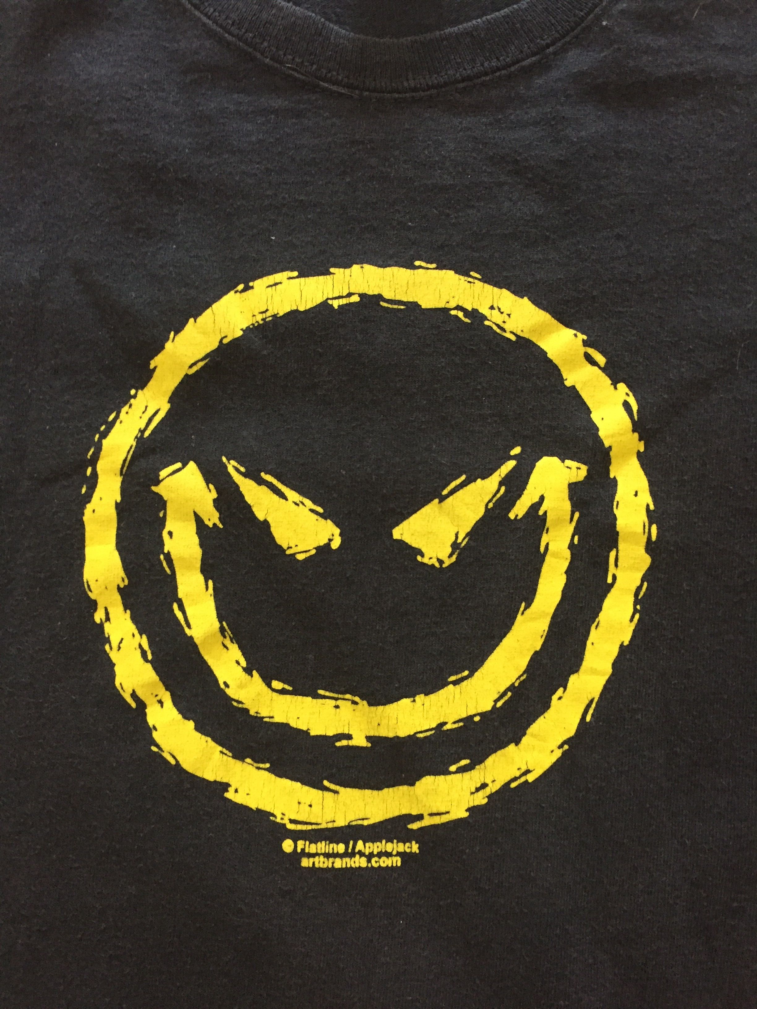 Vintage FLATLINEAPPLEJACK ACID RAVE GRIME SMILEY FACE Medium | Grailed