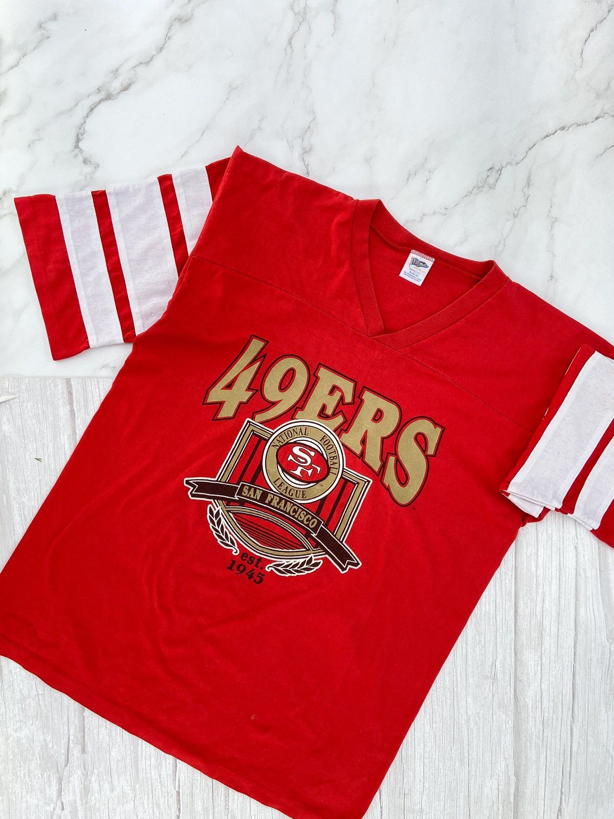 Vintage 49ers Tag Trench Vintage Tshirt | Grailed