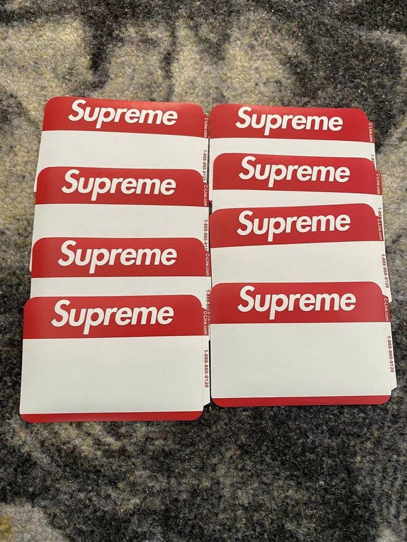 Supreme Supreme Name Tag Sticker (pack of 8) | Grailed
