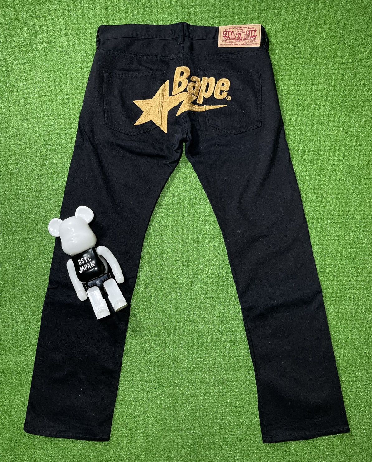 Bape BAPE STAR LOGO PANTS BLACK | Grailed