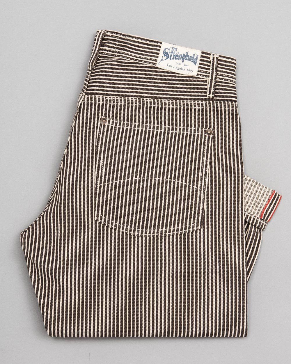 Stronghold × The Stronghold Brown Hickory Stripe Selvedge Denim | Grailed