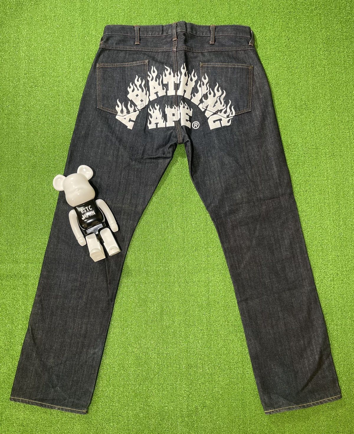Bape BAPE FIRE LOGO DENIM VINTAGE | Grailed