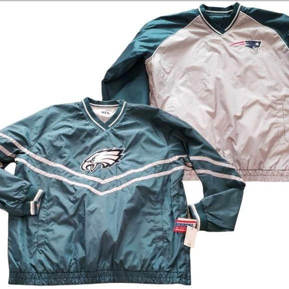 NFL Eagles patriots NFL football reversible windbreaker jacket | Grailed