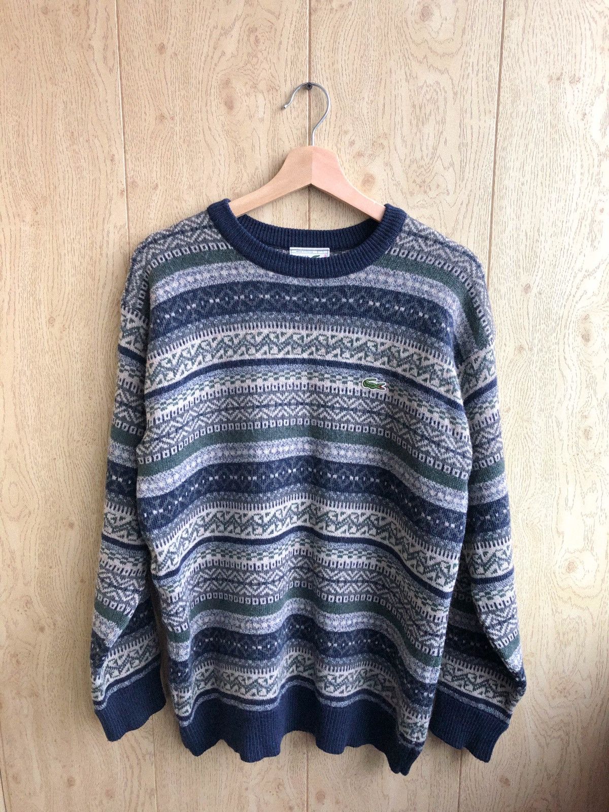 Lacoste × Vintage Vintage Lacoste Pattern Wool Sweater | Grailed