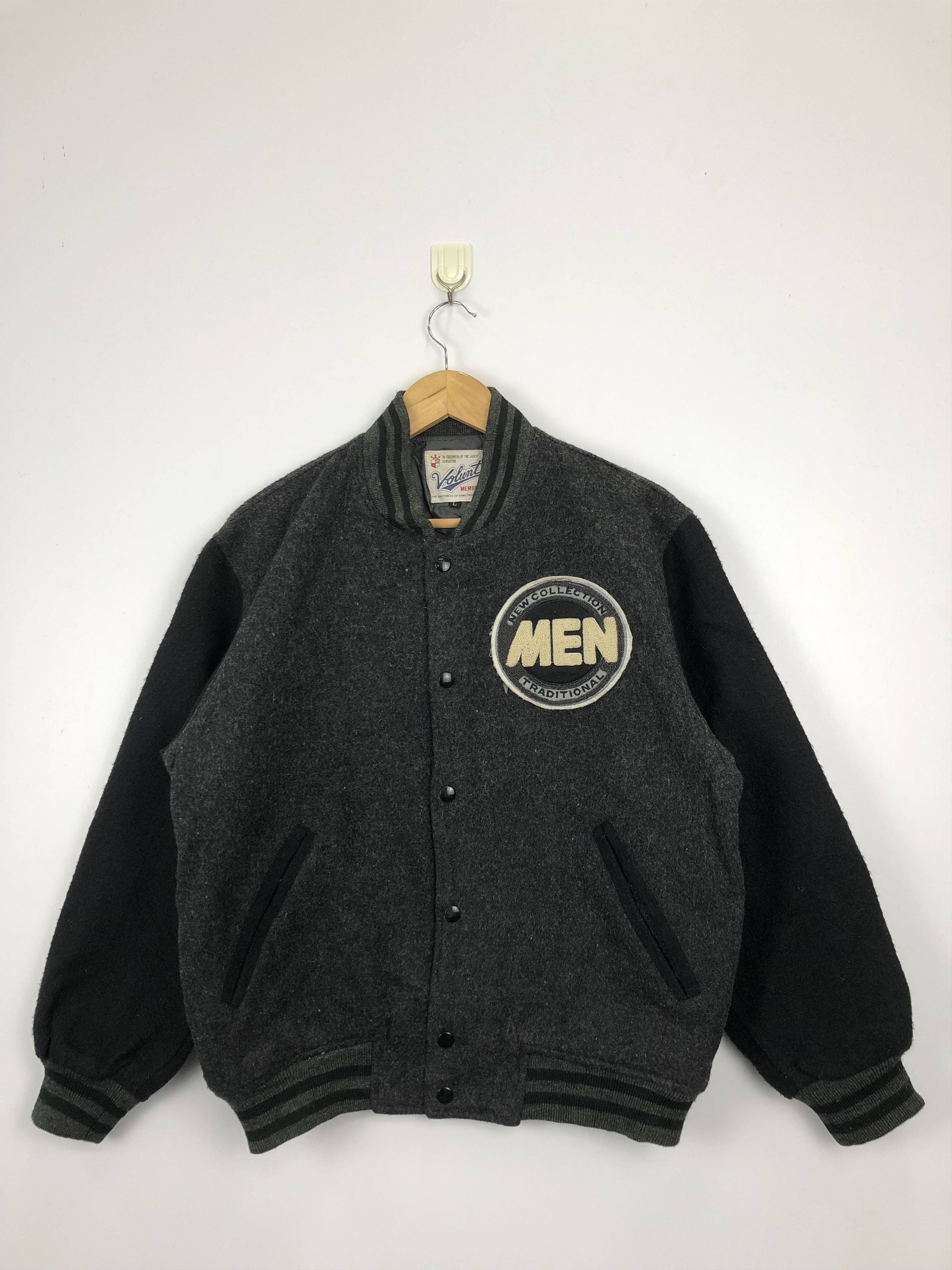 Vintage Vintage 90s Japanese Volunt Traditional Wool Varsity Jacket ...