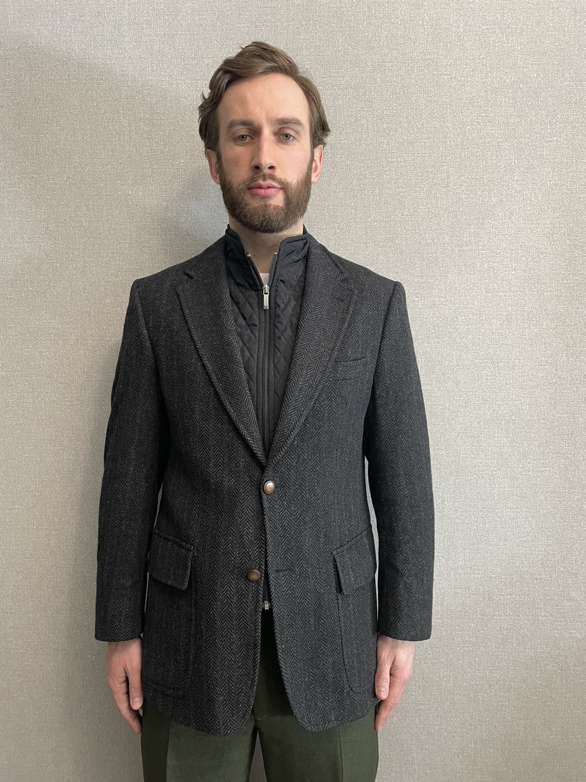 Luxury × Streetwear BARUTTI Mario Barutti British cashmere tweed blazer ...