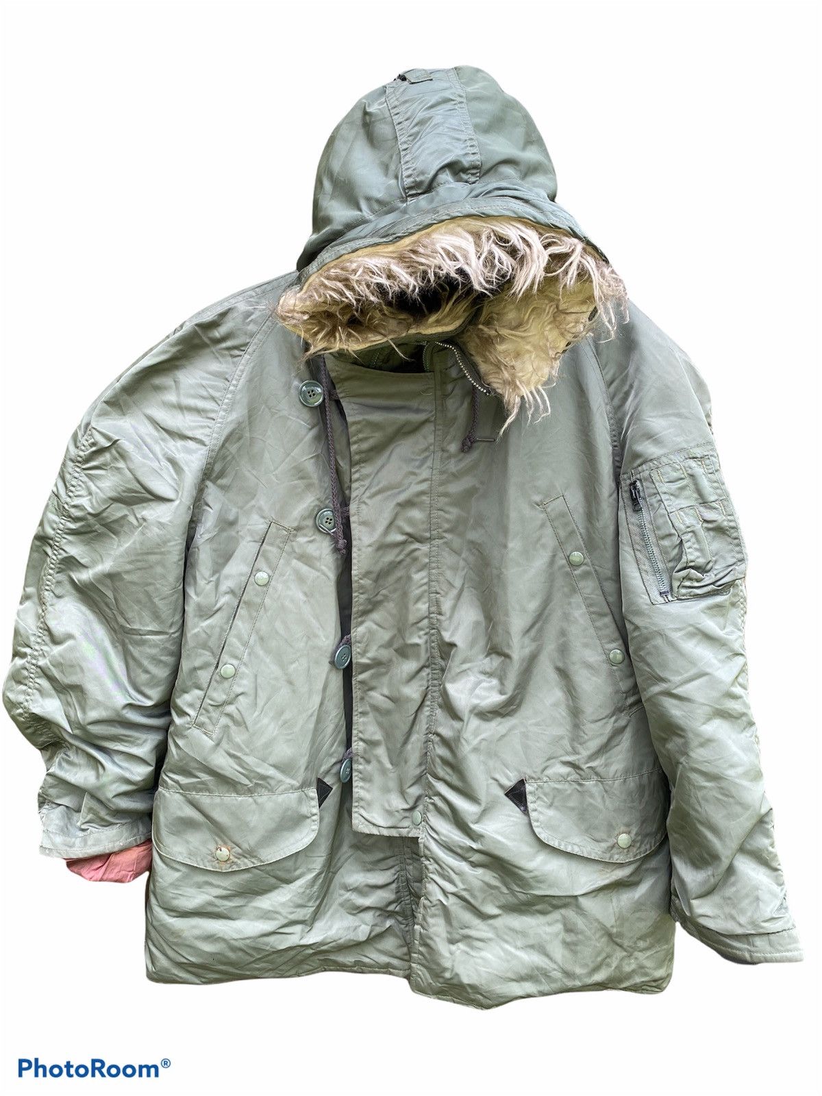 Made In Usa × Military × Vintage Vtg army emar zipper bomber down ...