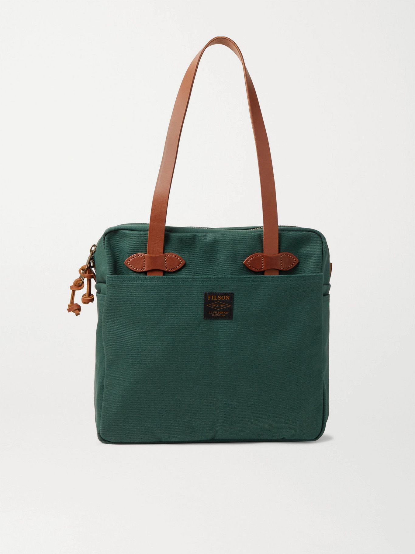 Filson Leather-Trimmed Cotton-Twill Tote with Zipper Forest Green | Grailed Filson Leather-Trimmed Cotton-Twill Tote with Zipper Forest Green | Grailed