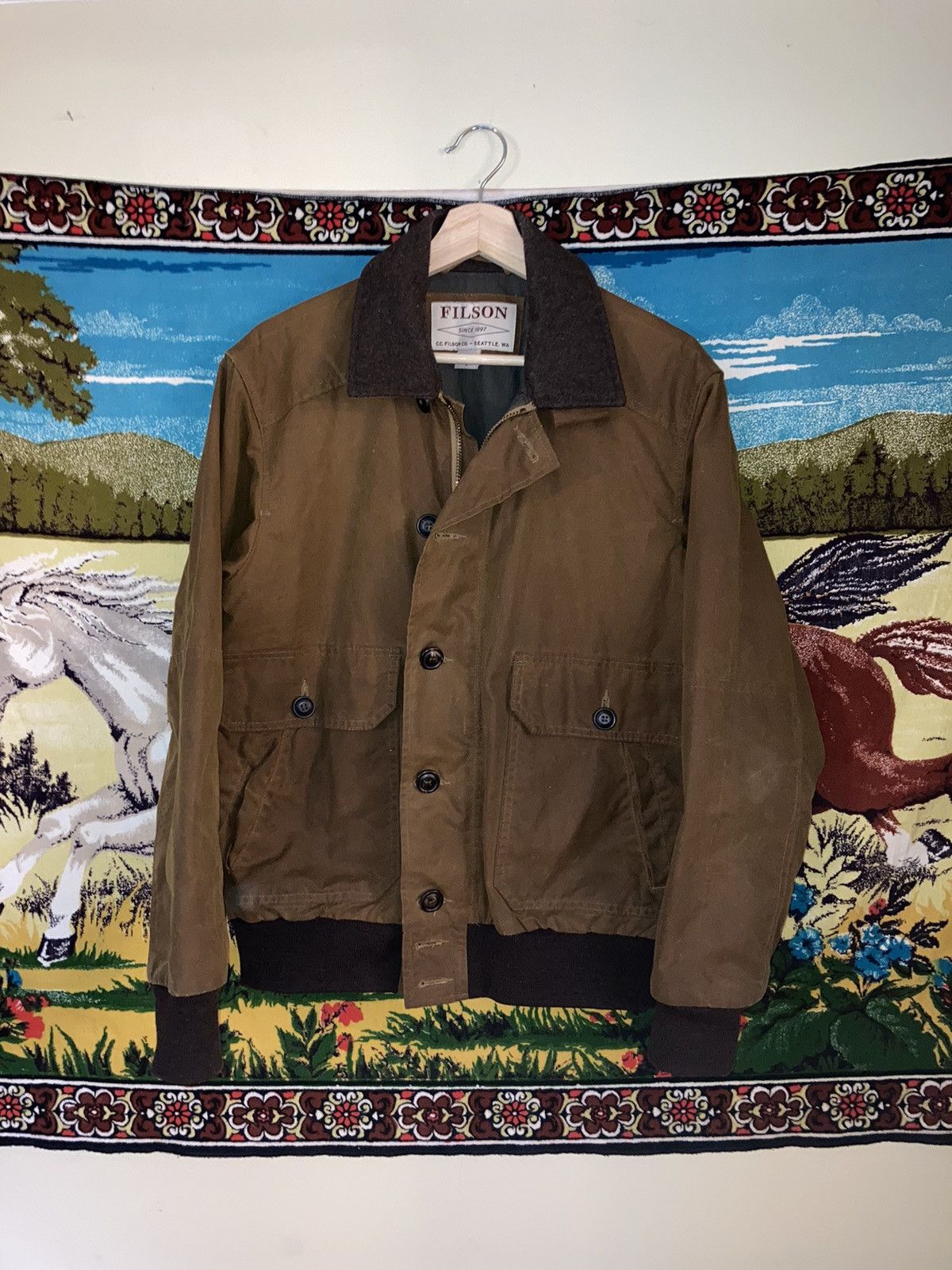 Filson Filson Jacket Oil Cloth Bomber | Grailed