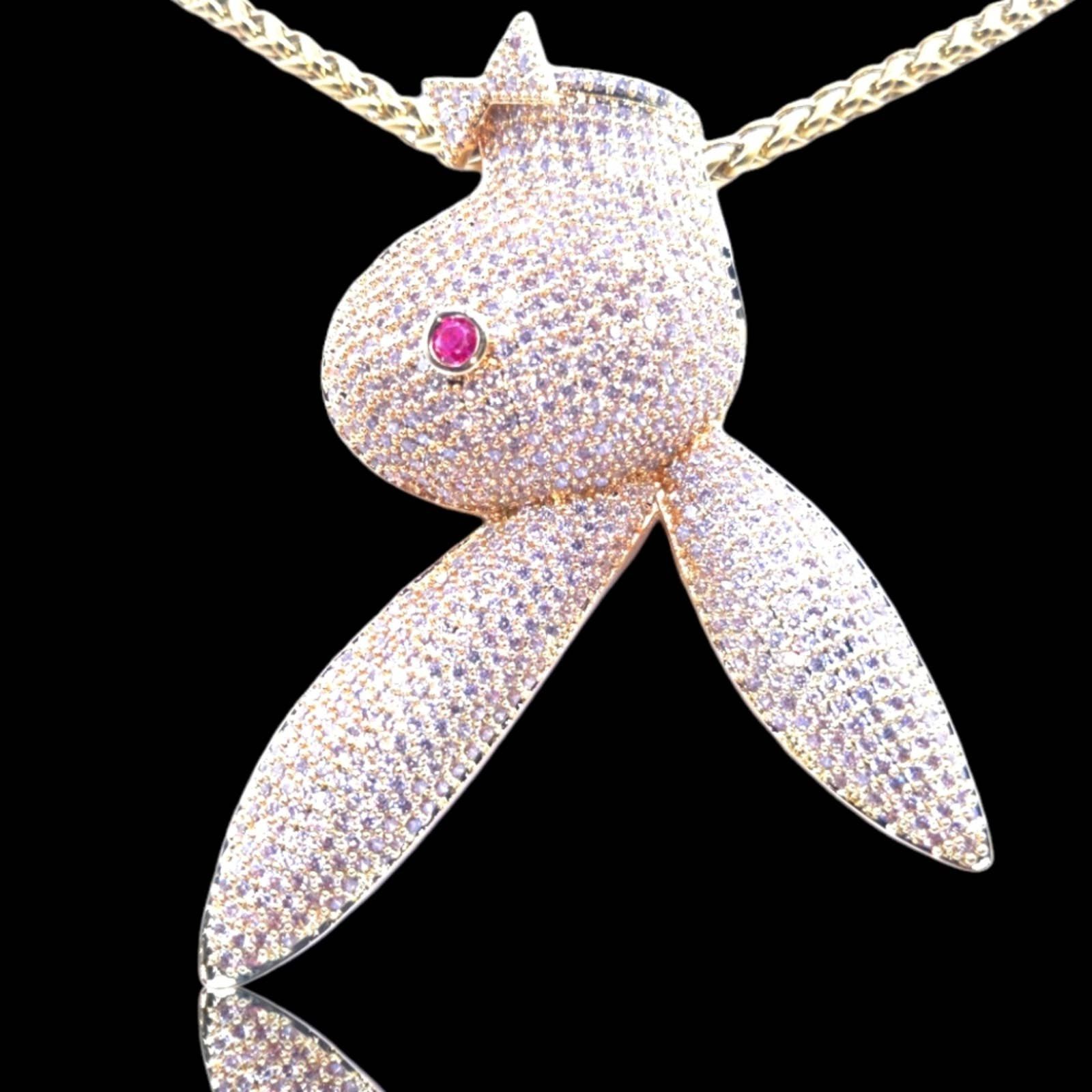Custom 20"Franco Chain - 14K Gold Finish Reverse Bunny | Grailed