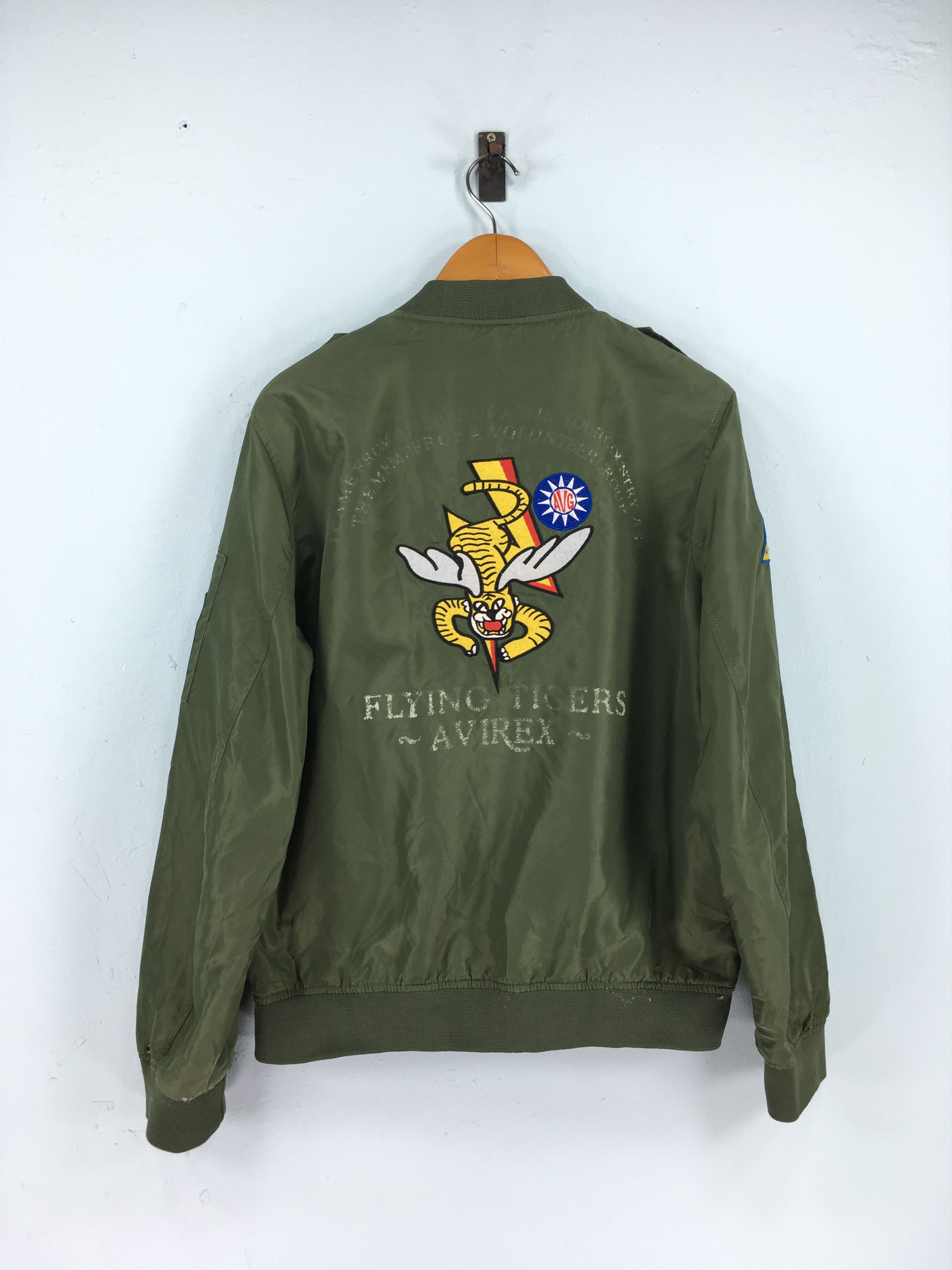 Avirex × Avirex Varsity Jacket Vintage Flying Tigers Avirex Army Flight ...