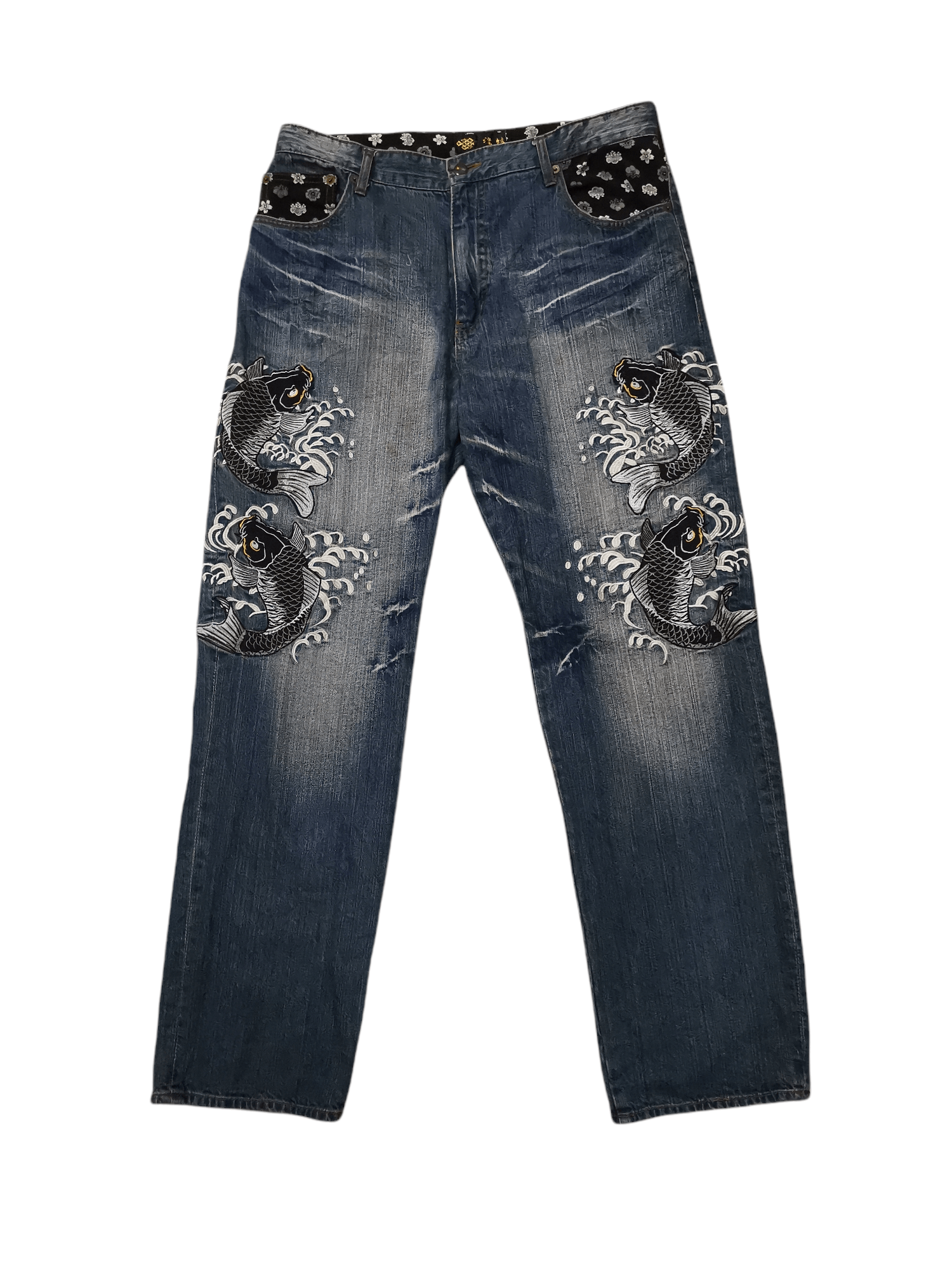 Japanese Brand Japanese Brand Denim Fish Design | Grailed