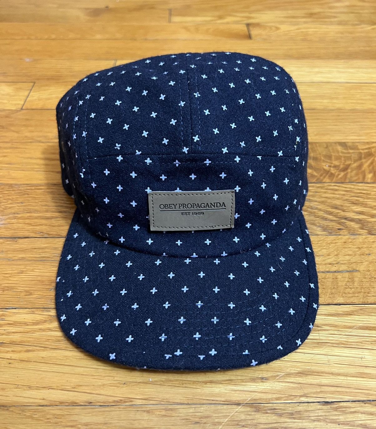 Obey Obey Propaganda Est. 1989 Wool Plus Sign 5-Panel Leather | Grailed