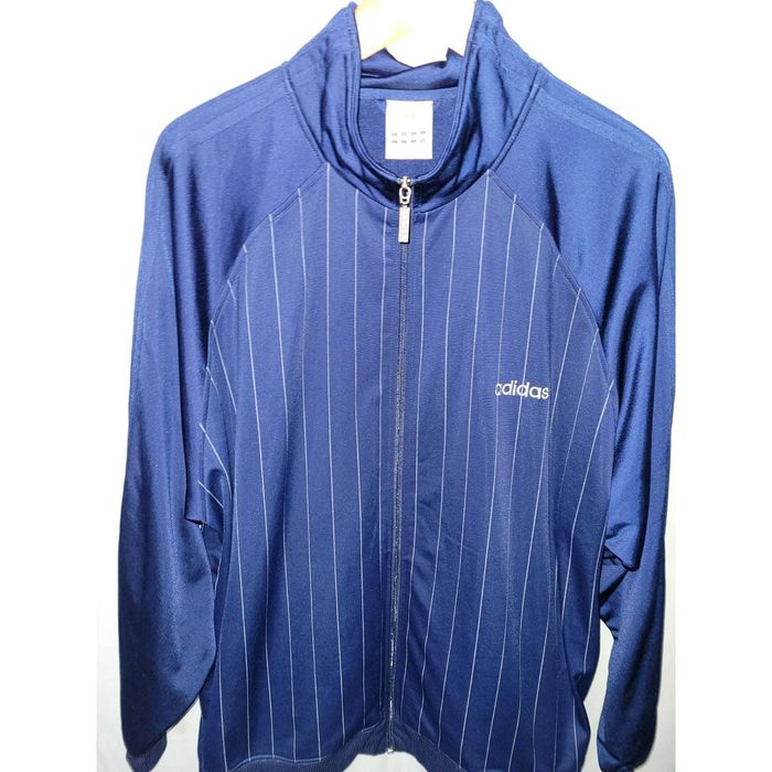 Adidas Vintage 2000s Y2K Adidas Pinstripe Track Jacket XL | Grailed