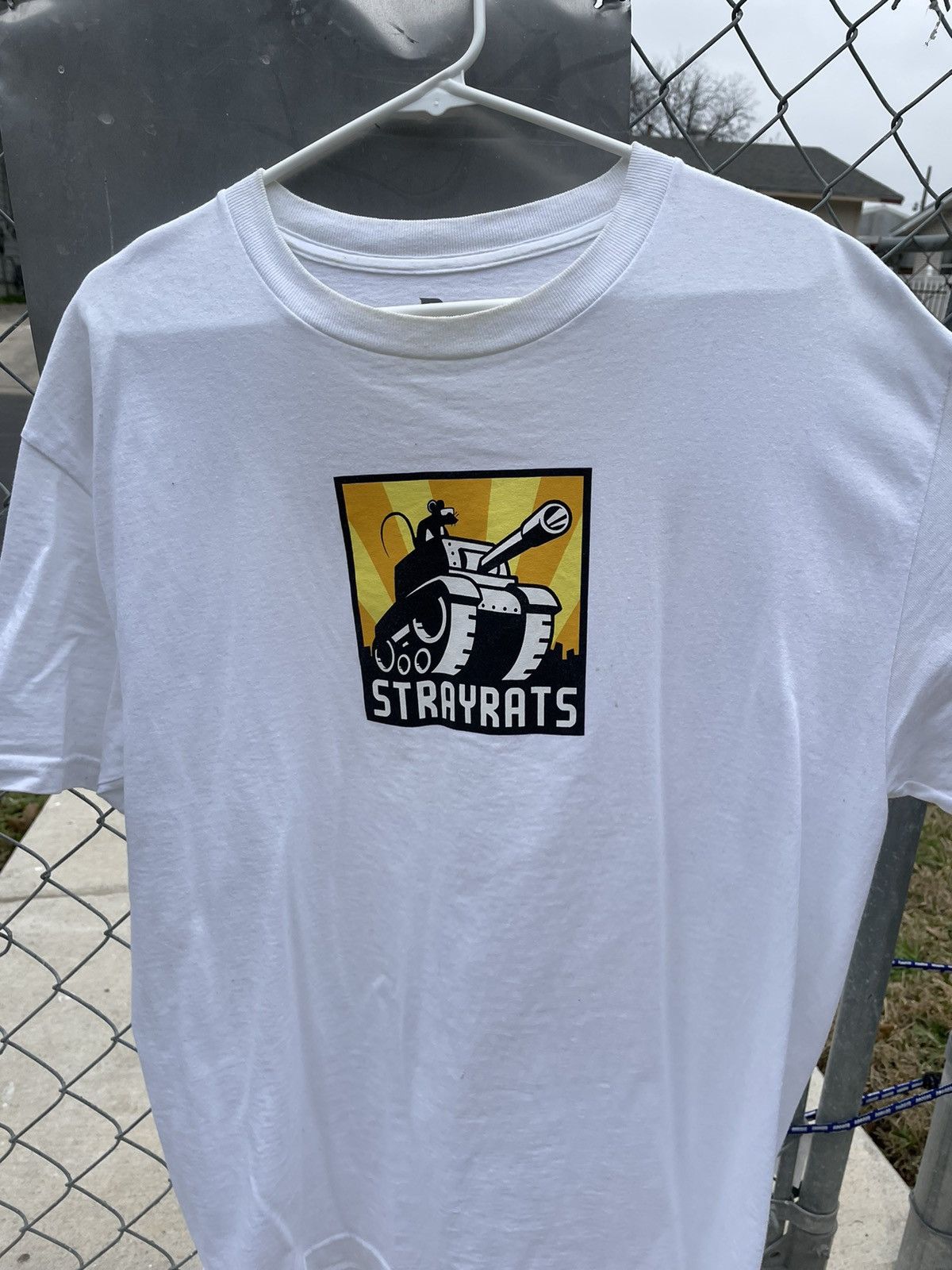 Stray Rats Stray Rats Newgrounds Tank Logo Tee White | Grailed