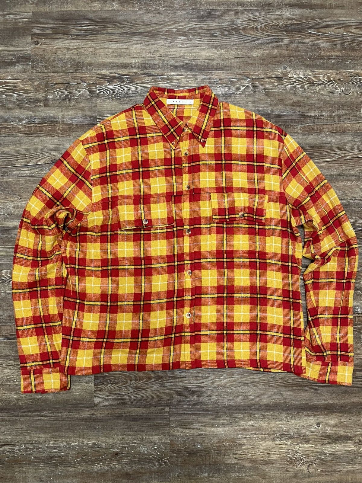 MNML MNML Red Yellow Cargo Flannel | Grailed