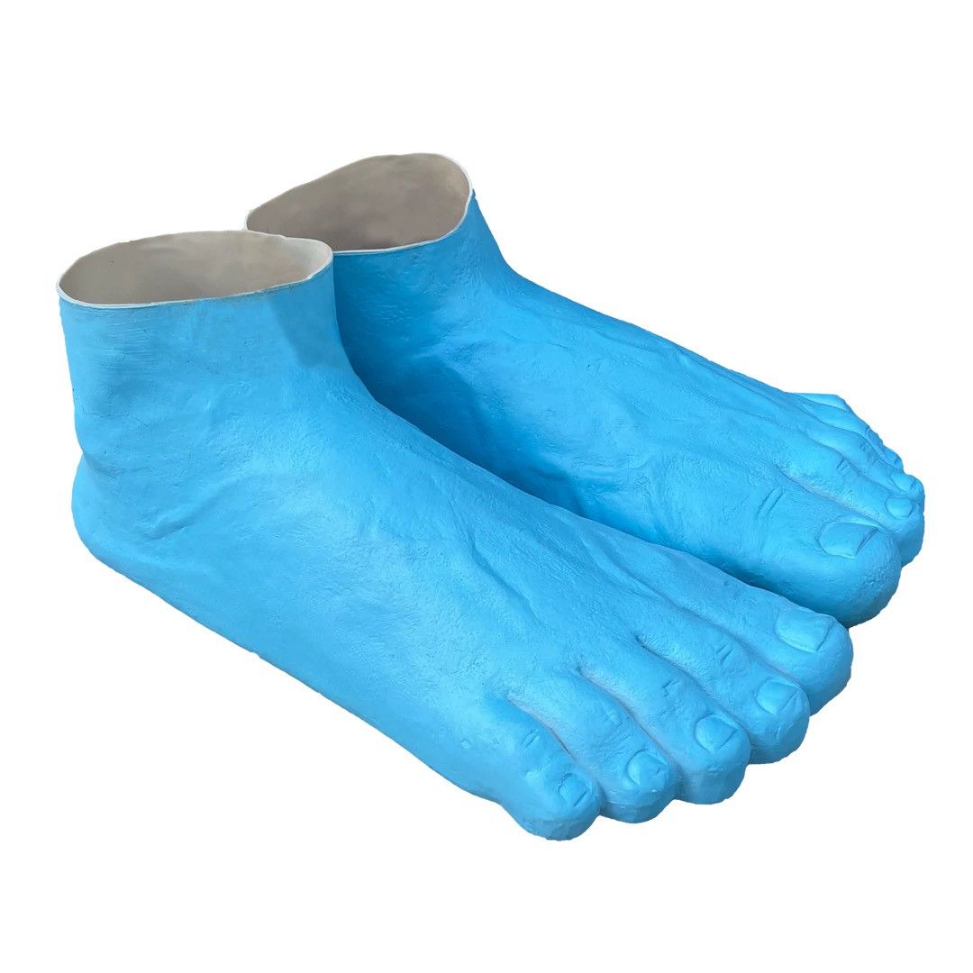 Imran Potato Caveman Slippers Blue Smurf | Grailed