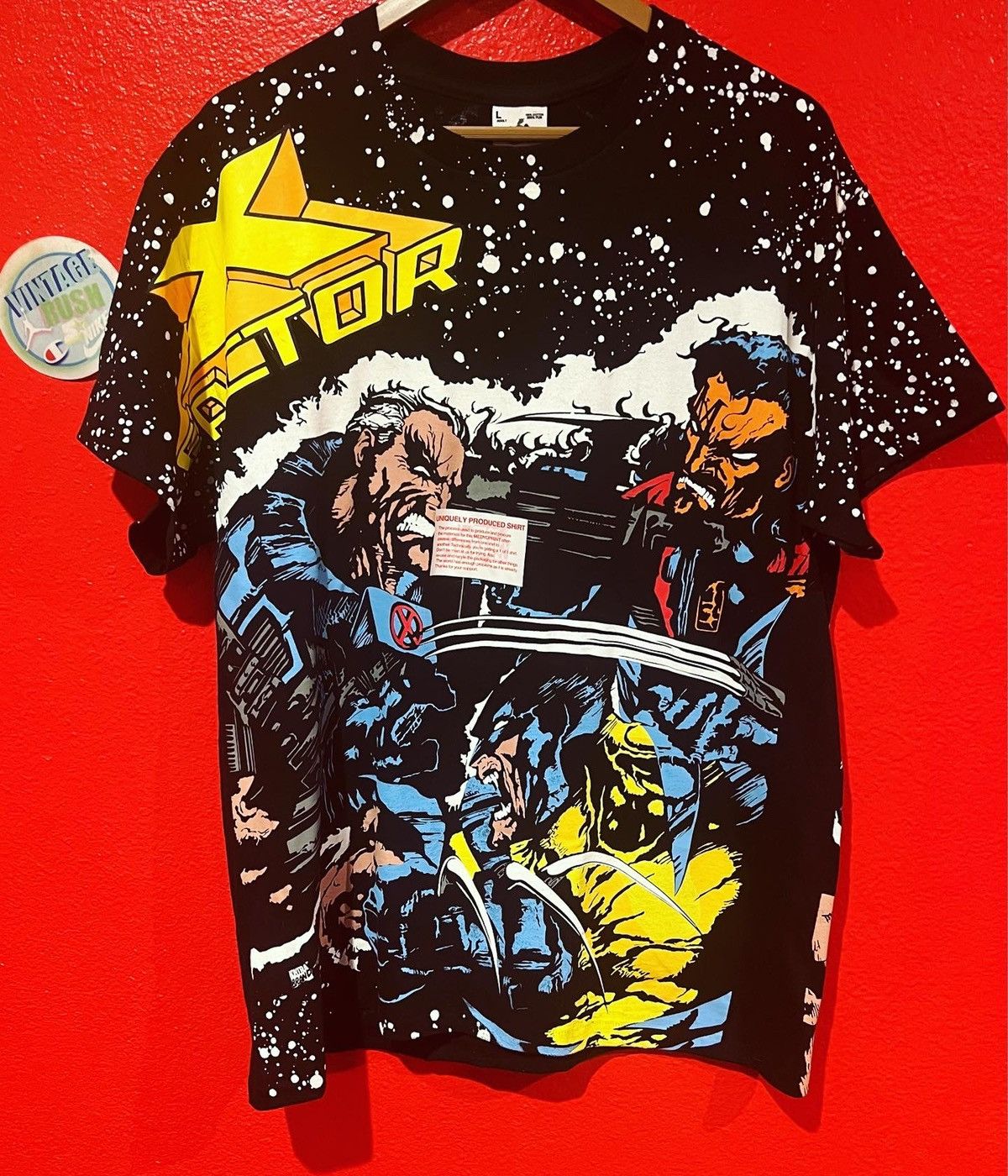 Fruit Of The Loom Marvel mega print cable bishop wolverine X-men tee ...