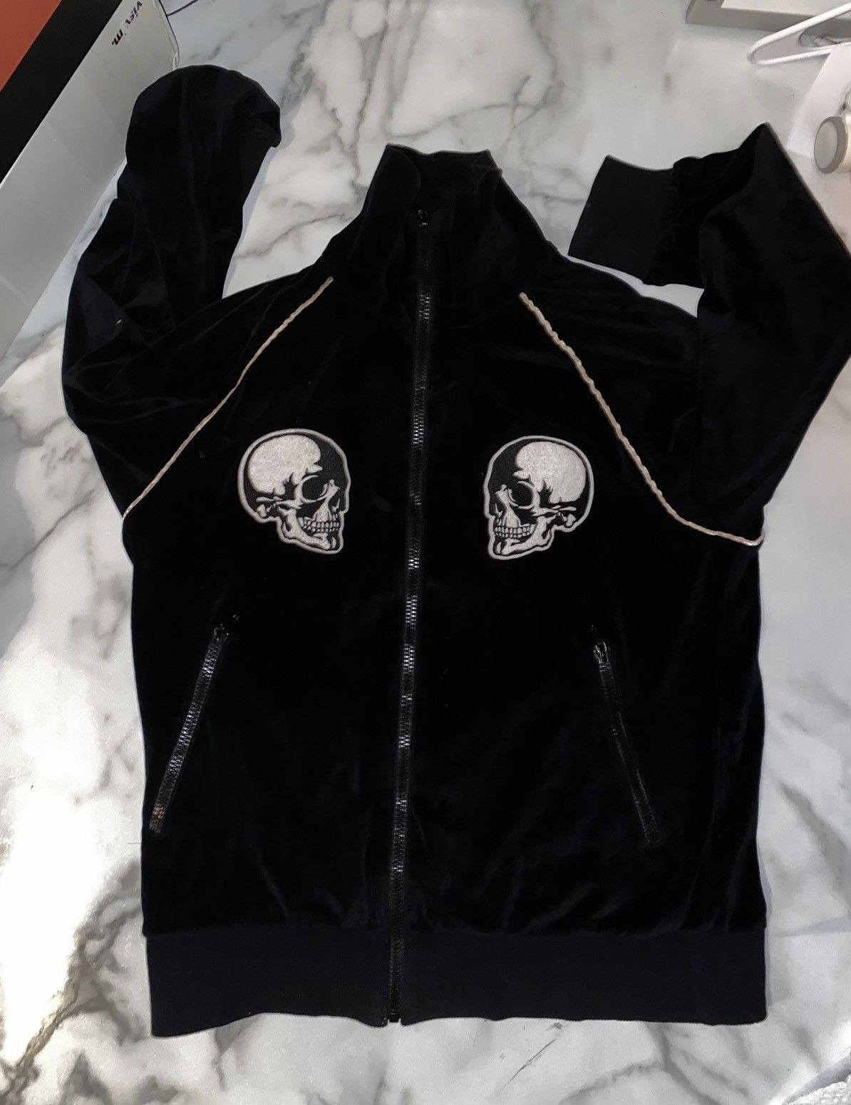 Number (N)ine Number (N)ine Double Skull Velour Jacket | Grailed