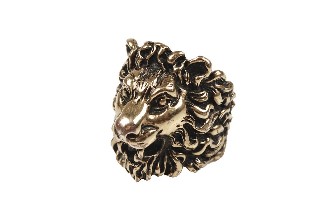 Gucci Gucci Men Lion Head Gold Color Metalic Ring | Grailed