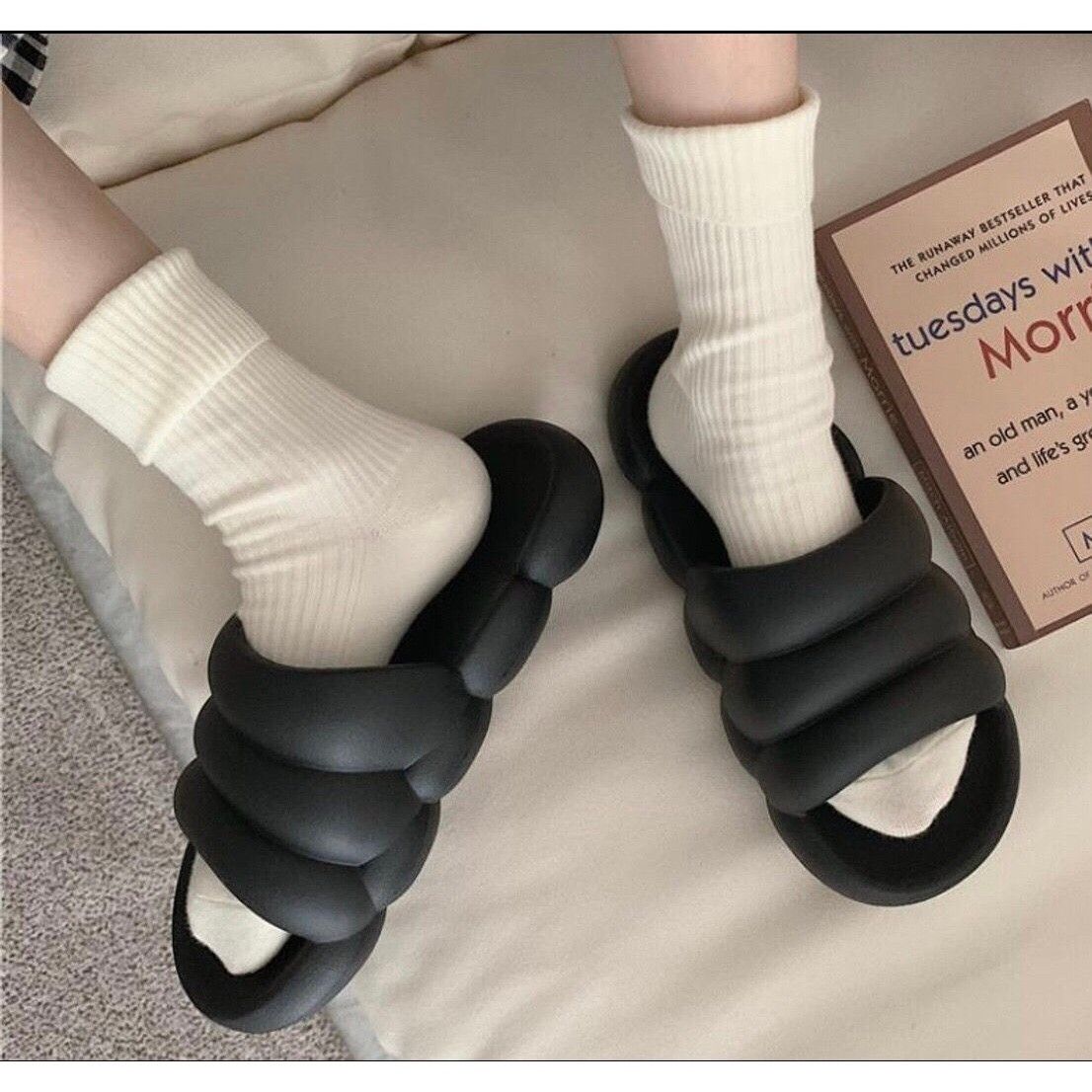 Japanese Brand New Puffer Sandal Slides | Grailed