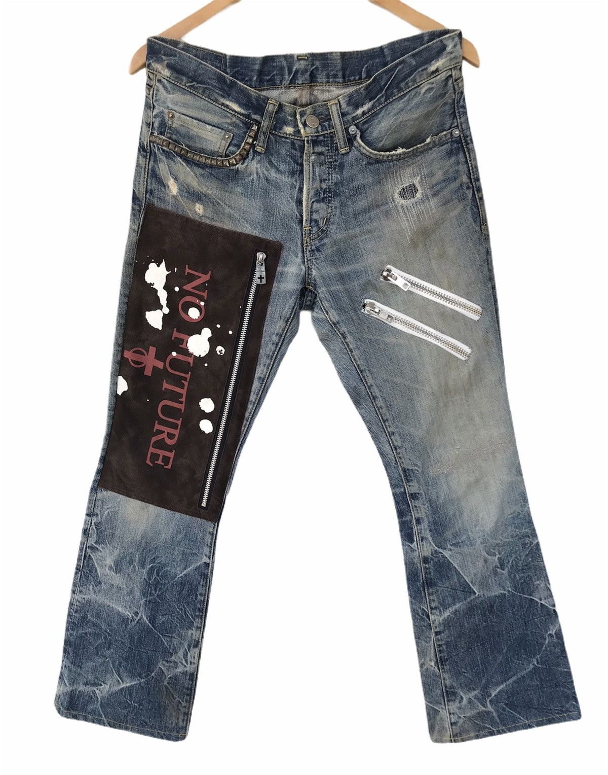 Hysteric Glamour No Future Punk Zipper Destroyed and Distressed Japan ...