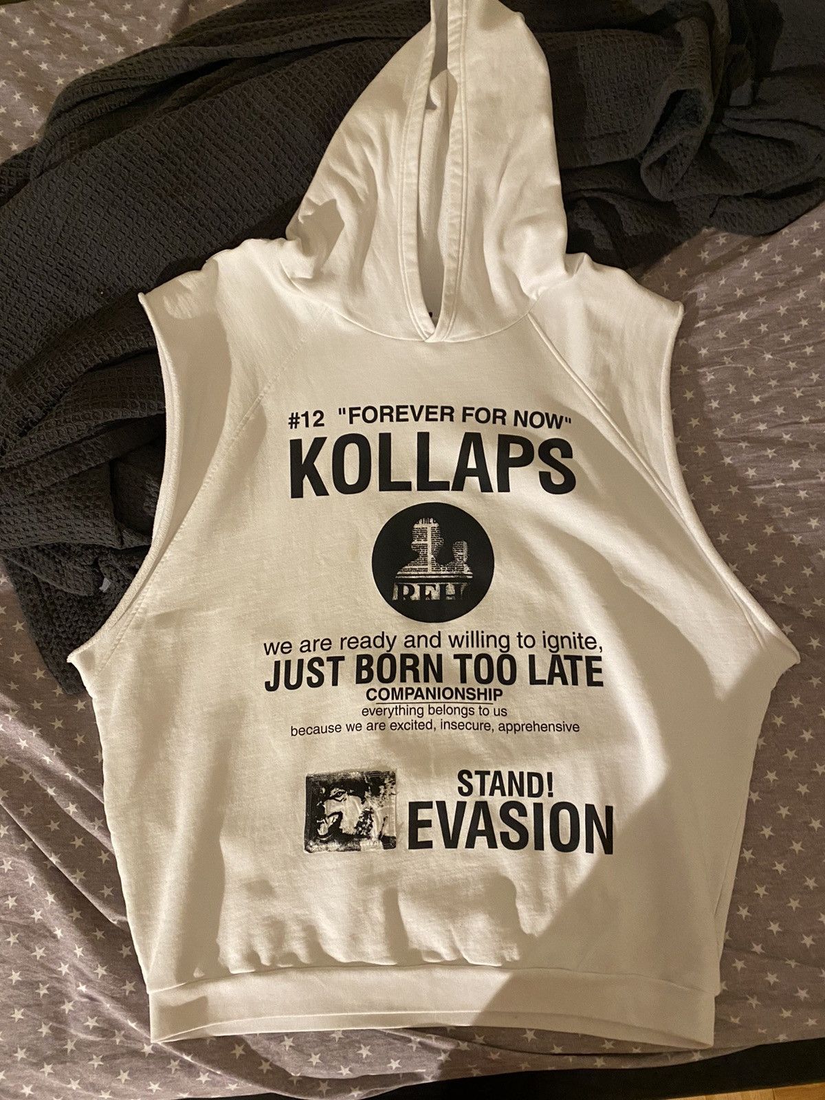 Raf Simons Raf Simons Archive Redux Kollaps Oversize Sleeveless Hoodie ...