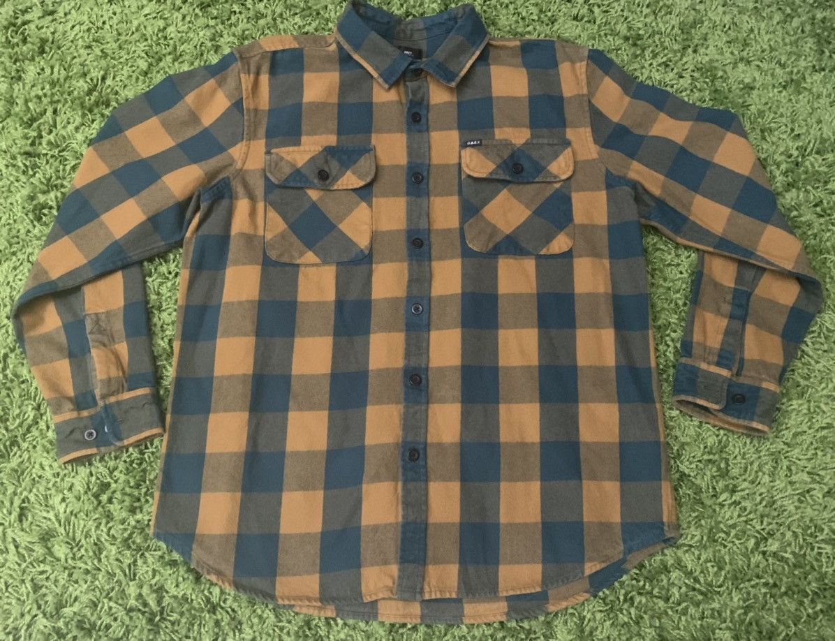 Vintage Obey Heavy Plaid Flannel Shirt Size XL | Grailed