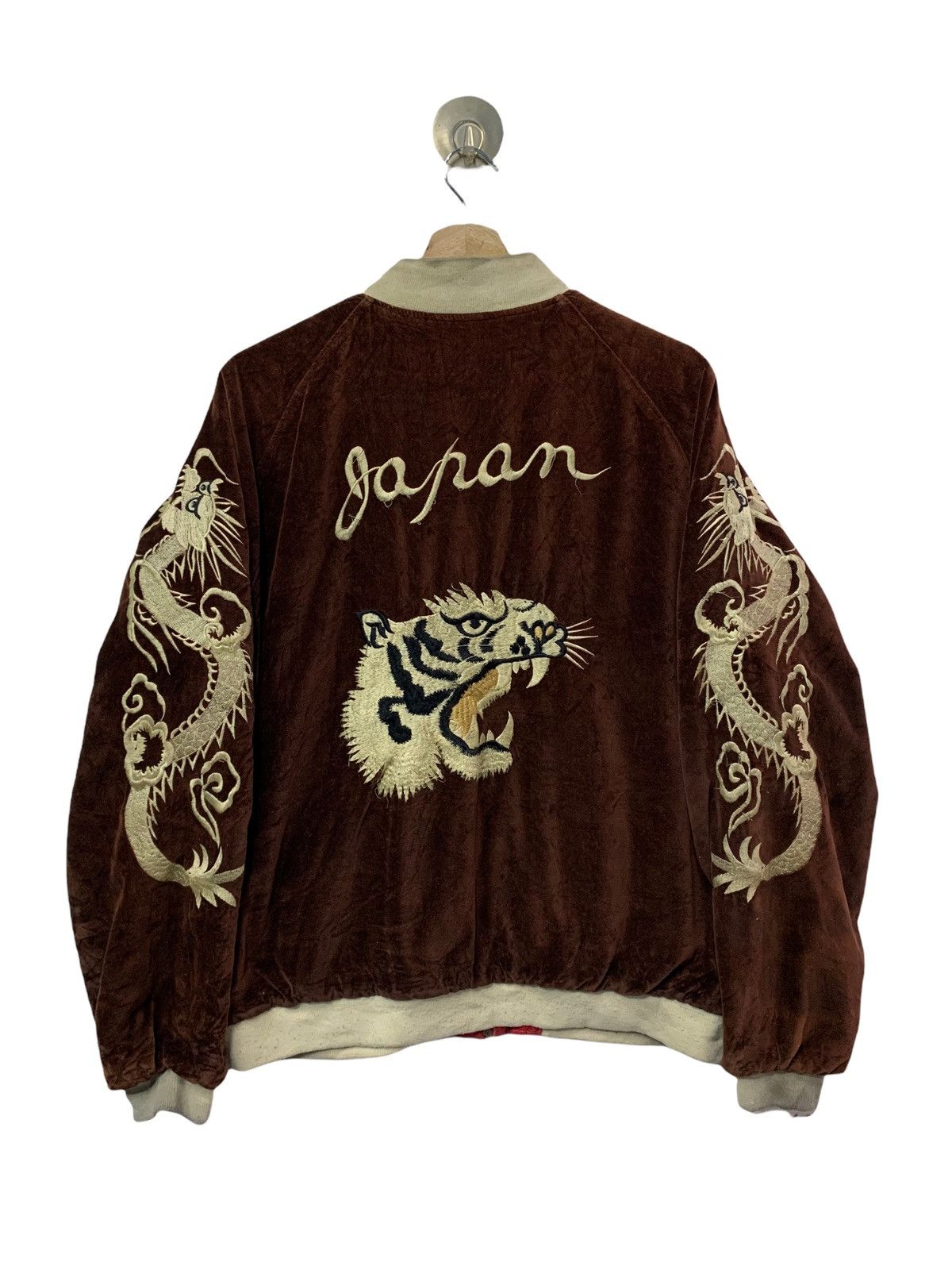Japanese Brand × Sukajan Souvenir Jacket 🔥VTG SUKAJAN TIGER/DRAGON ...