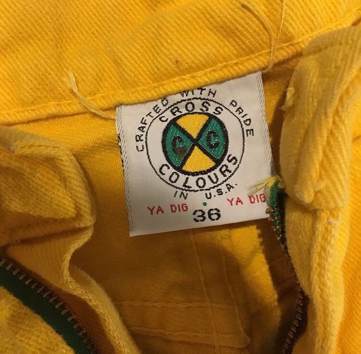 Cross Colours Cross Colours Yellow Pants Vintage | Grailed