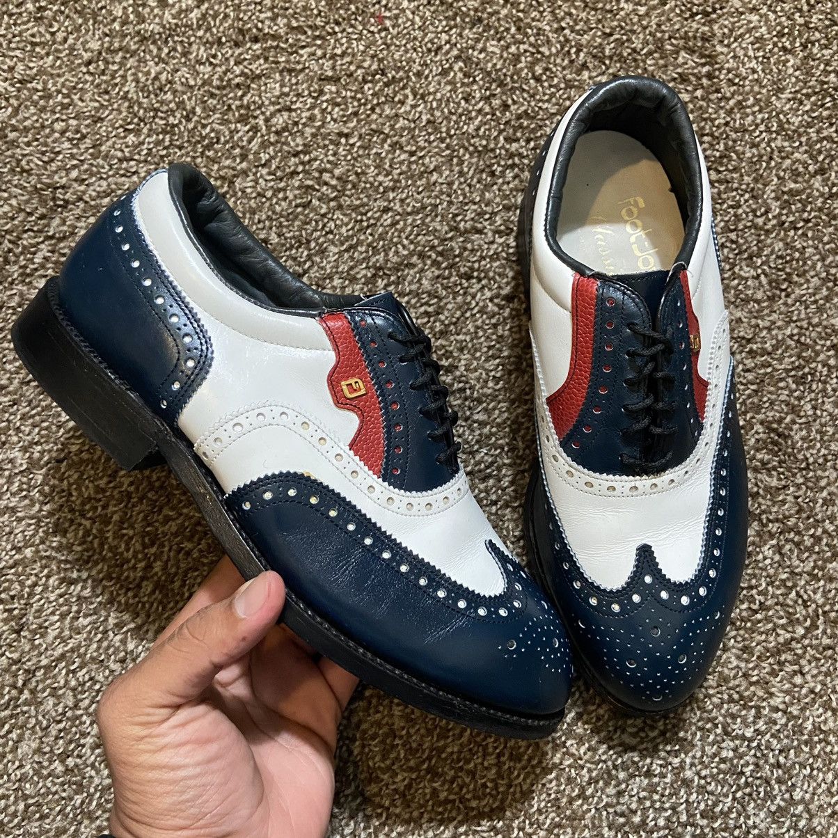Vintage NEW Vtg 80s Foot Joy Classics 3 Tone Leather Wing Tip 8 Wide ...