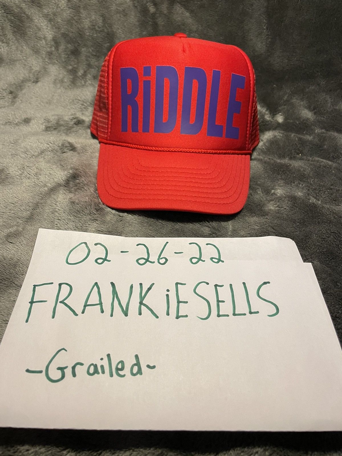 Antony Riddle RED AND PURPLE ANTONY RiDDLE HAT | Grailed