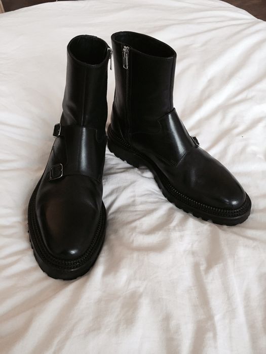 Yang Li Black Monk Strap Ankle Boots | Grailed