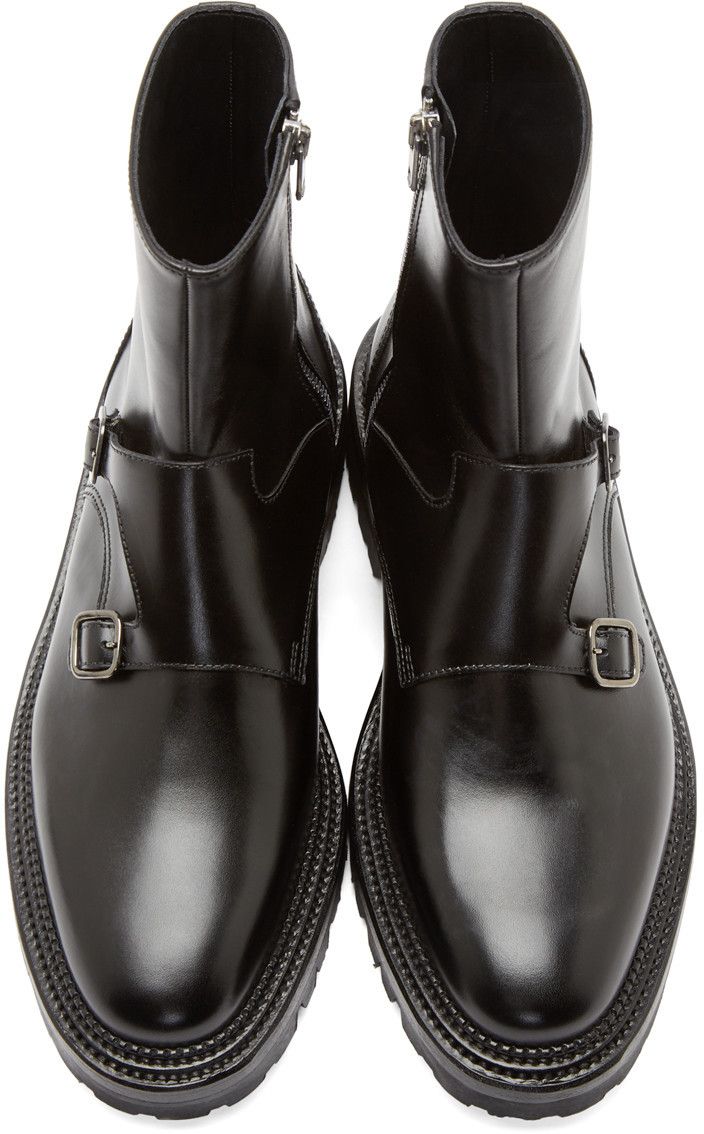 Yang Li Black Monk Strap Ankle Boots | Grailed