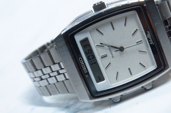 Vintage Vintage Seiko Silver wave Analog/Digital watch | Grailed