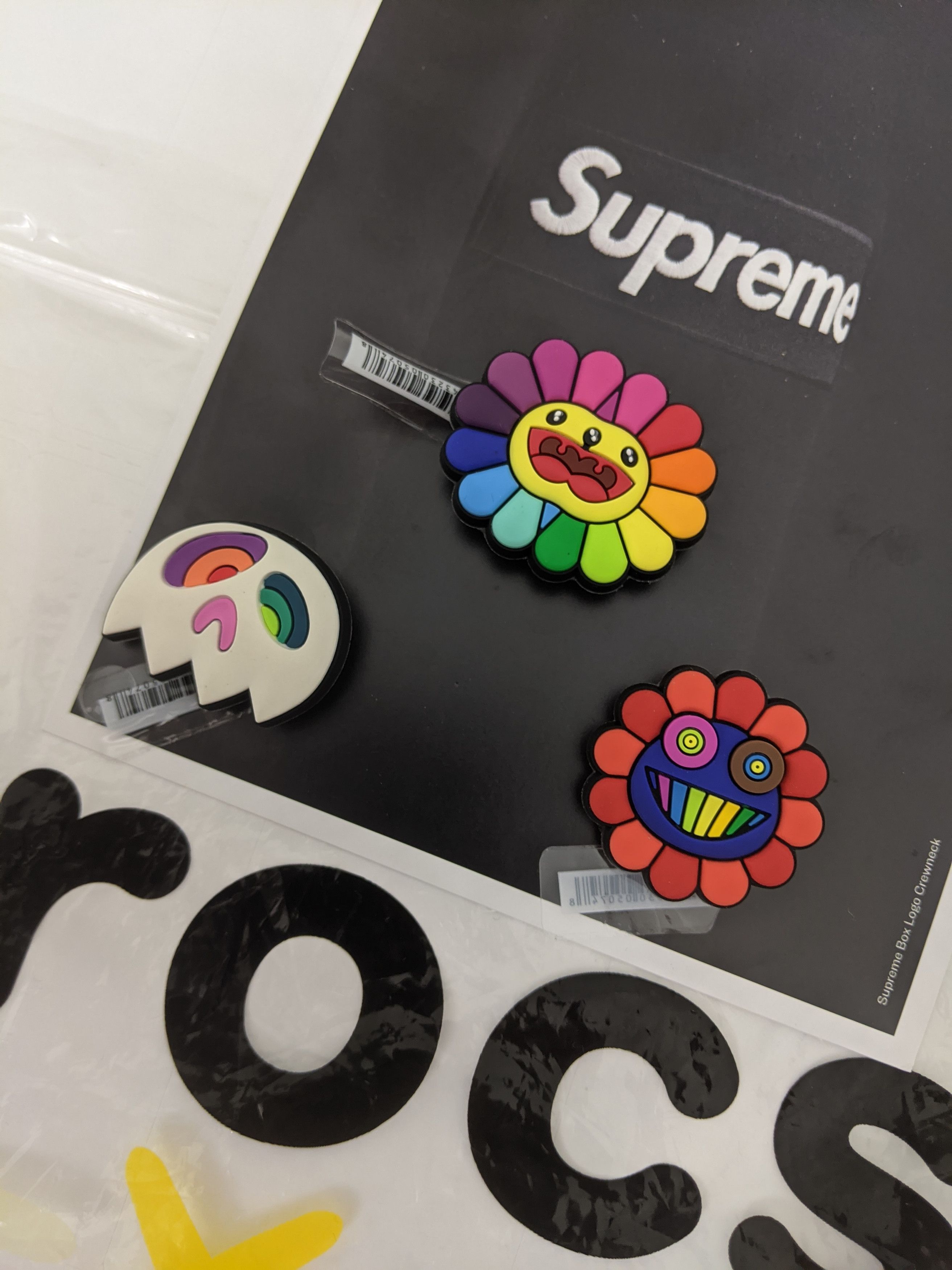 Crocs Takashi Murakami x Crocs Complexcon Jibbitz set of 3 | Grailed