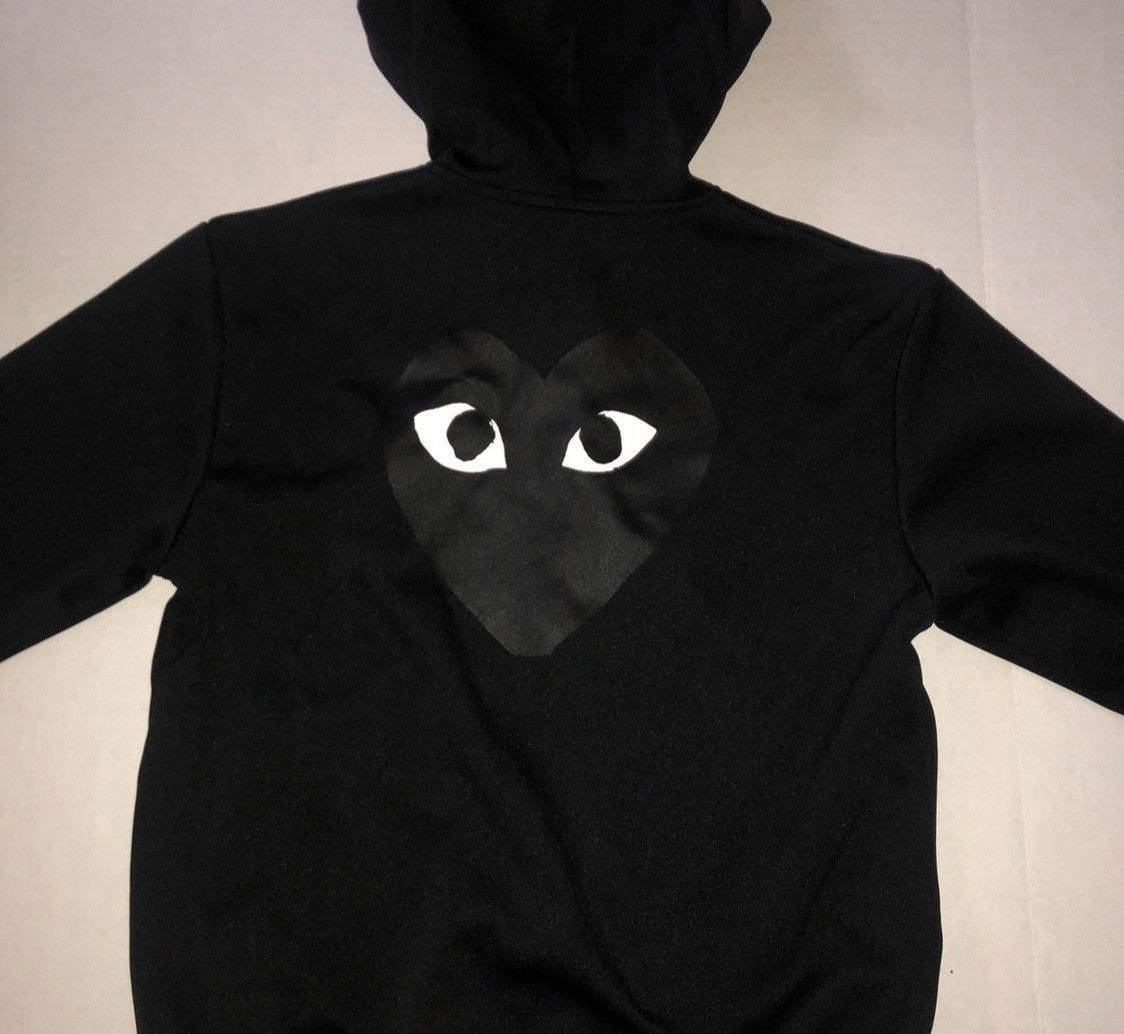 Comme des Garcons Black CDG zip up jacket with hood | Grailed
