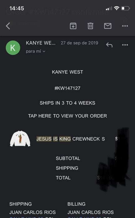 Kanye West Kanye West Jesus is King JIK Crewneck - Size S | Grailed