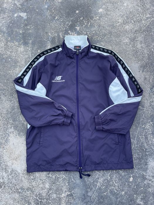New Balance Dark Purple New Balance Side Tape Light windbreaker jacket ...