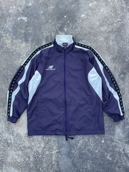 New Balance Dark Purple New Balance Side Tape Light windbreaker jacket ...