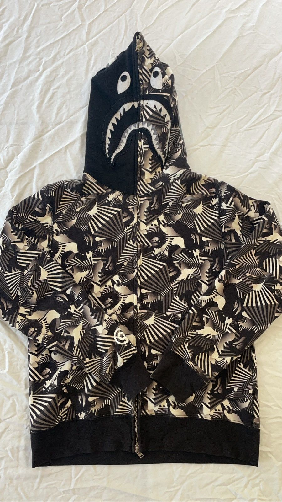 Bape Bape WGM Jacket Black Zip Up Shark | Grailed