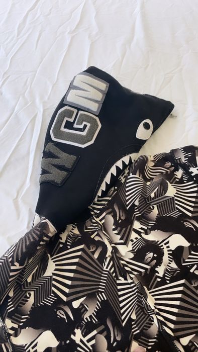 Bape Bape WGM Jacket Black Zip Up Shark | Grailed