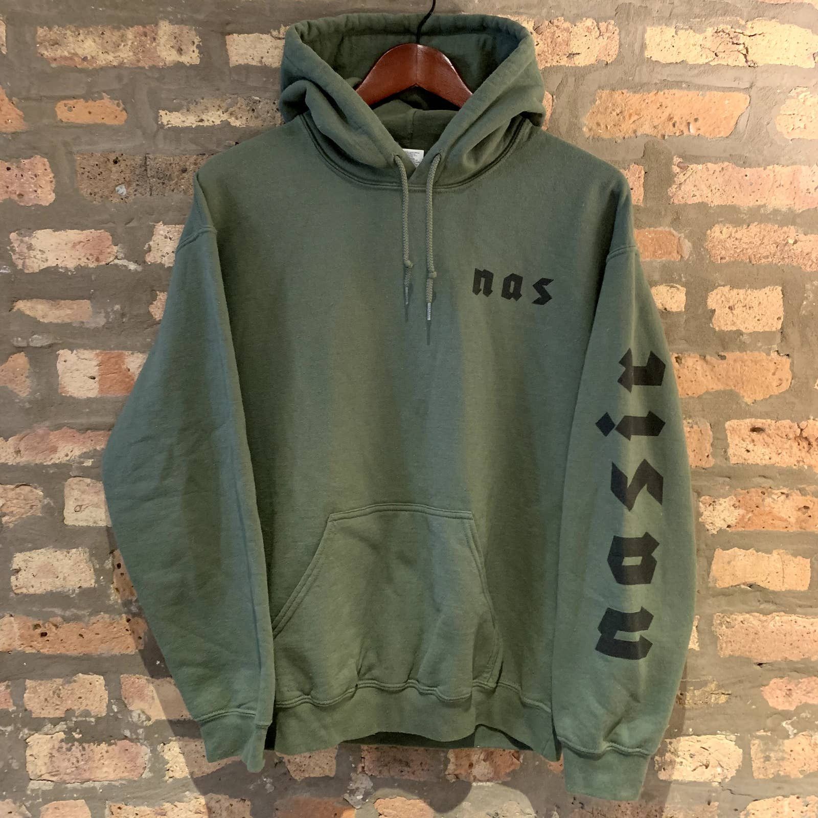 Nas Nasir Nas Olive Green Hoodie Large | Grailed