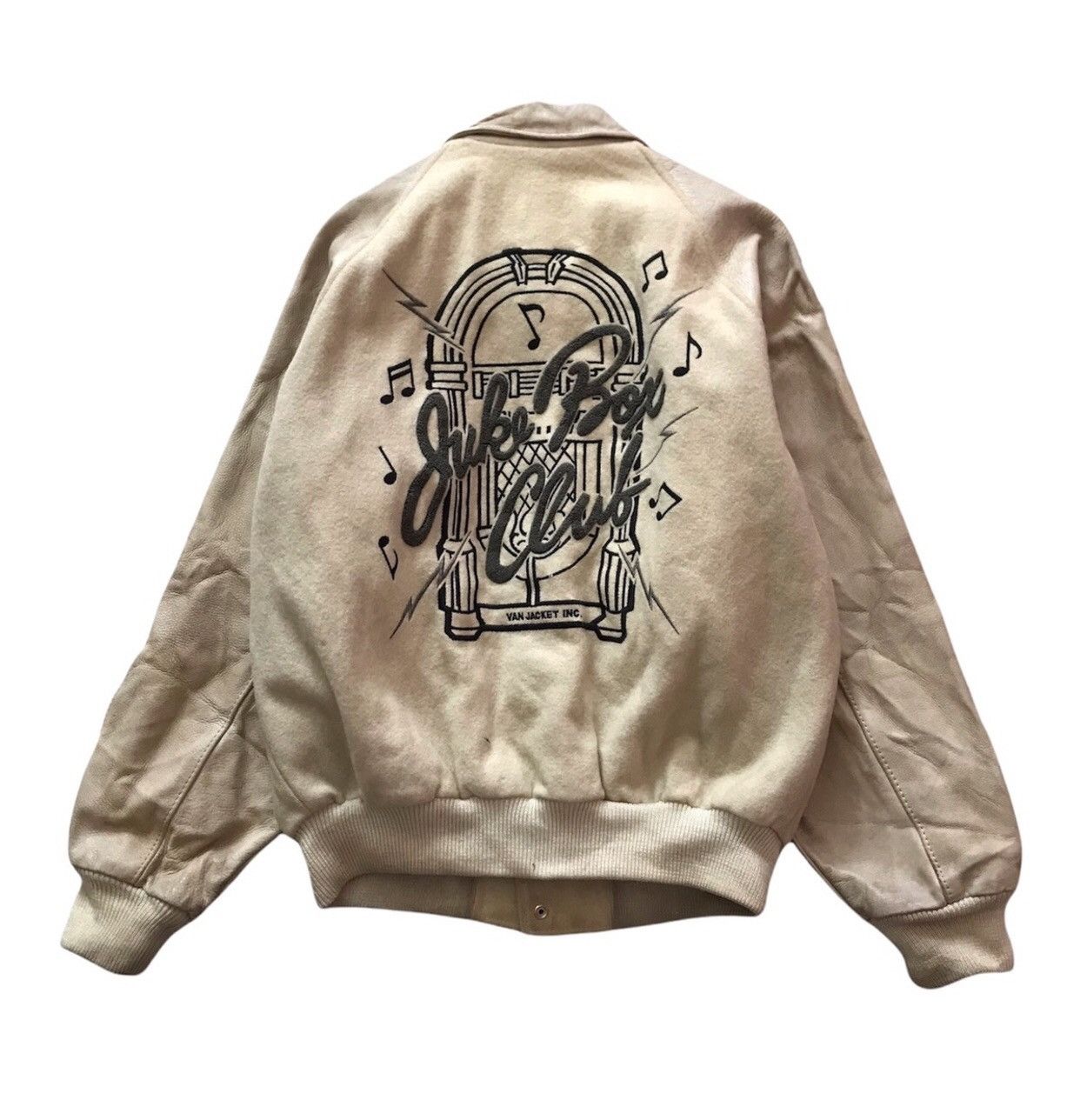 Van × Vintage Vintage 80s Van Jac Embroidery Juke Box Club Varsity ...