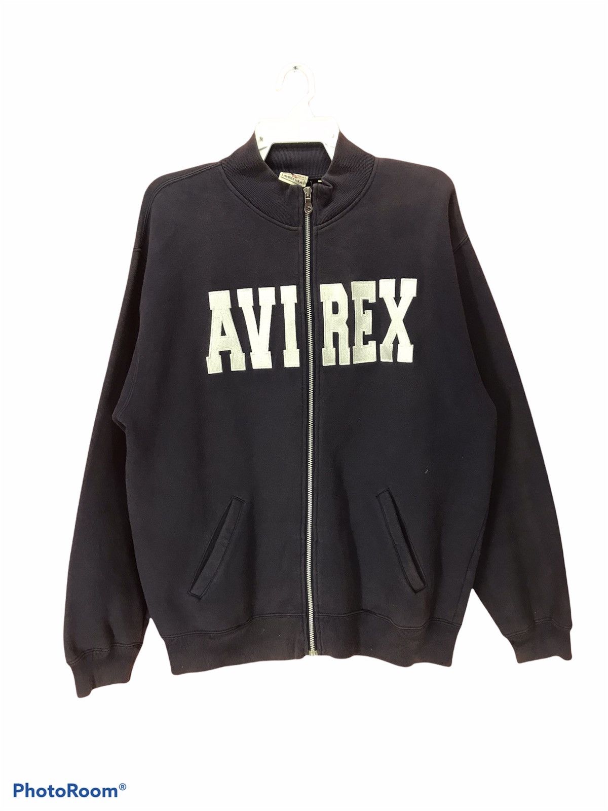 Avirex × Vintage Vintage Avirex Ebroidery zipper sweater | Grailed