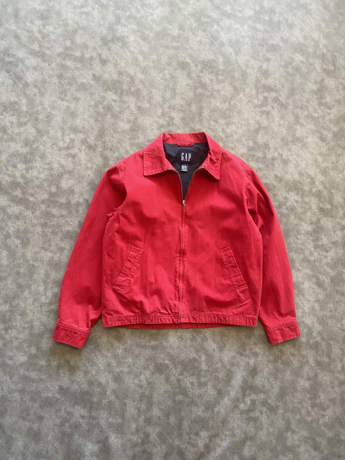 Gap × Vintage Vintage GAP Red Detroit Style Harrington Jacket | Grailed